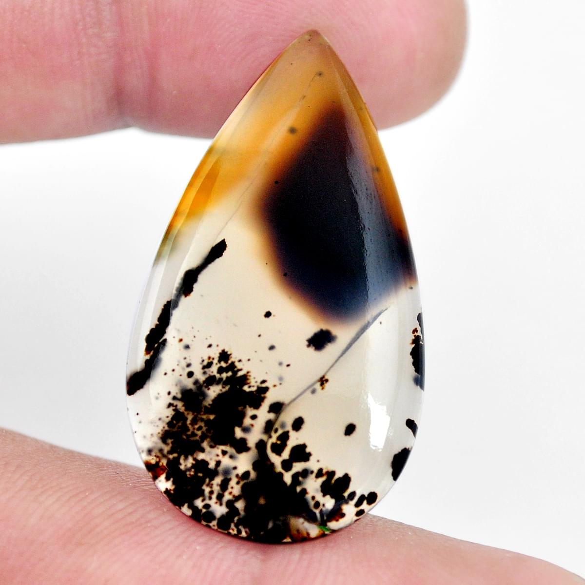 Jewelry Making & Beading Montana Picture Agate cabochon Gemstones etna ...