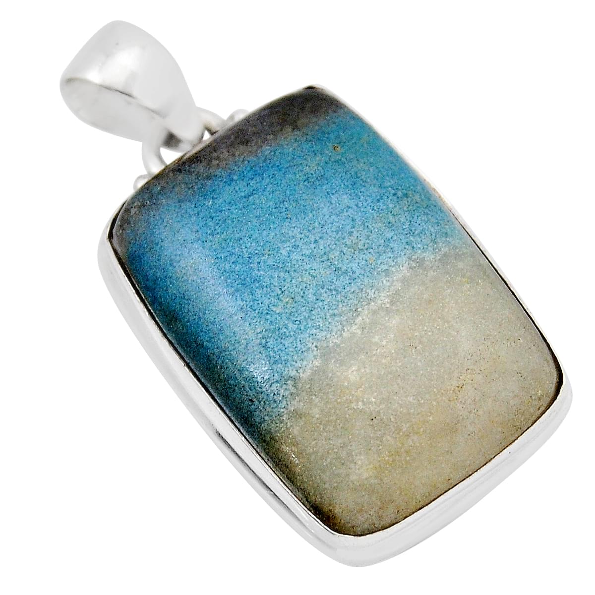 925 Sterling Silver Natural Blue Dumortierite Pendant Jewelry Y51652 | Gemexi