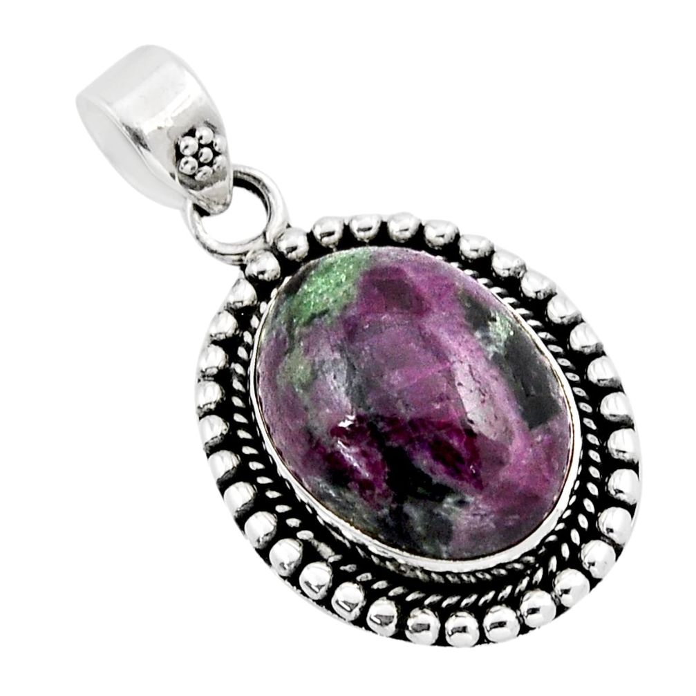 Natural Pink Ruby Zoisite 925 Sterling Silver Pendant Jewelry Y49665 ...