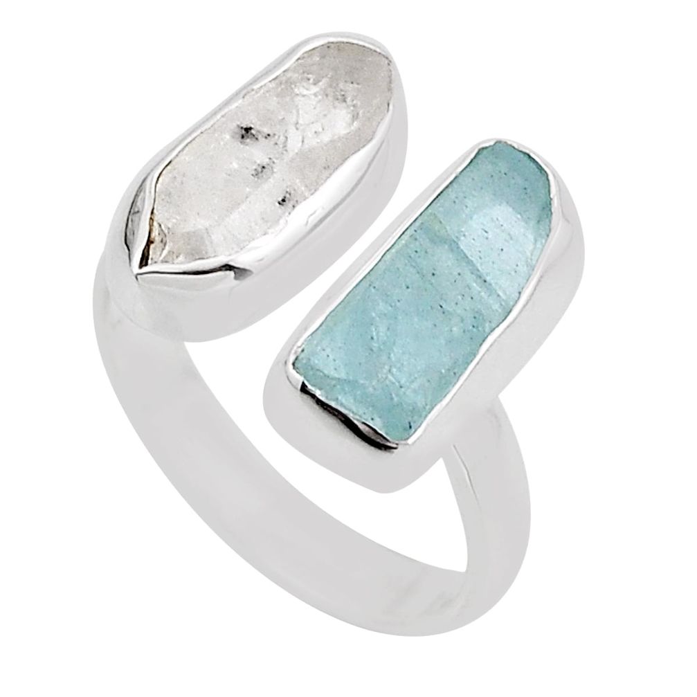 rough herkimer diamond ring